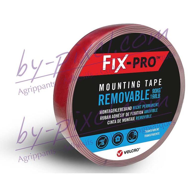 Adhésif Double Face Fix-Pro Repositionnable - 25mm x 6m - Transparent ...