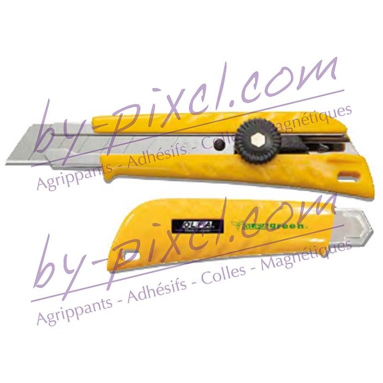 Cutter Olfa 18 mm Green L-1 - blocage par molette - by-pixcl