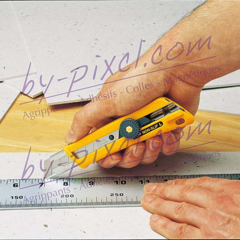 Cutter Olfa 18 mm NOL-1 anti-glisse - blocage par molette - by-pixcl