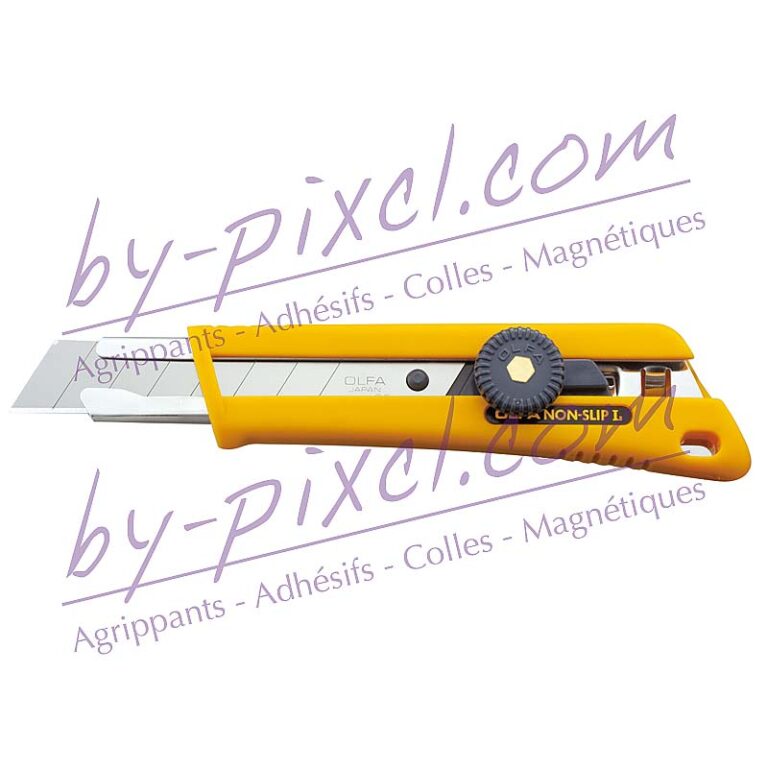 Cutter Olfa 18 mm NOL-1 anti-glisse - blocage par molette - by-pixcl